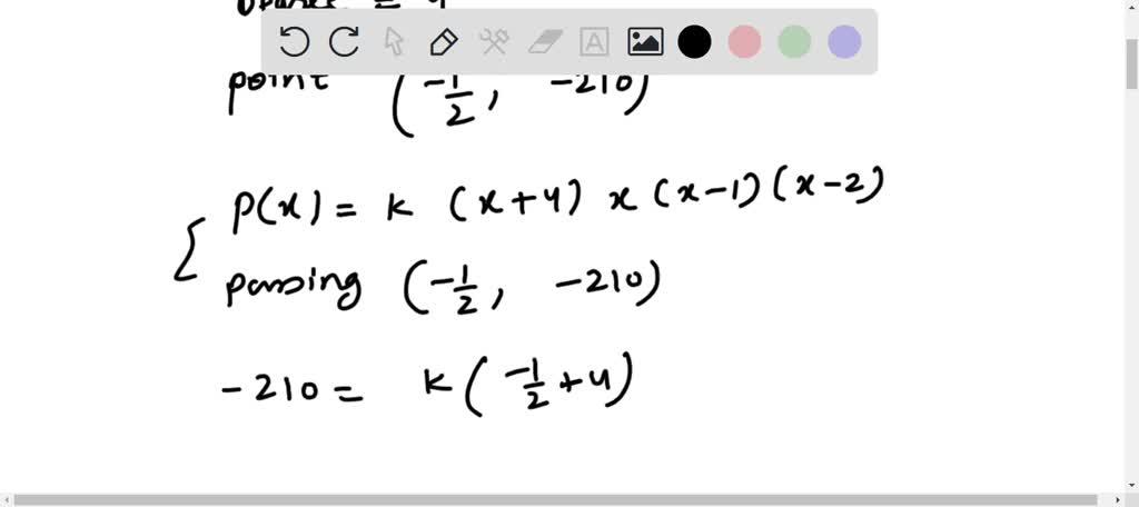 Solved Find A Polynomial Function With The Given Real Zeros Whose Graph Contains The Given