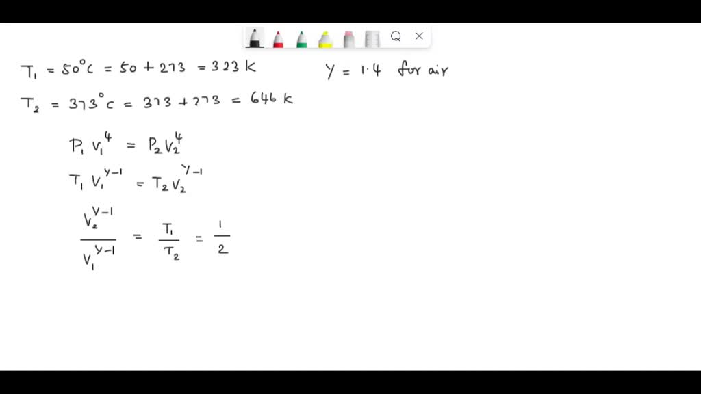 SOLVED: An engine working on ideal Otto cycle has temperature and ...
