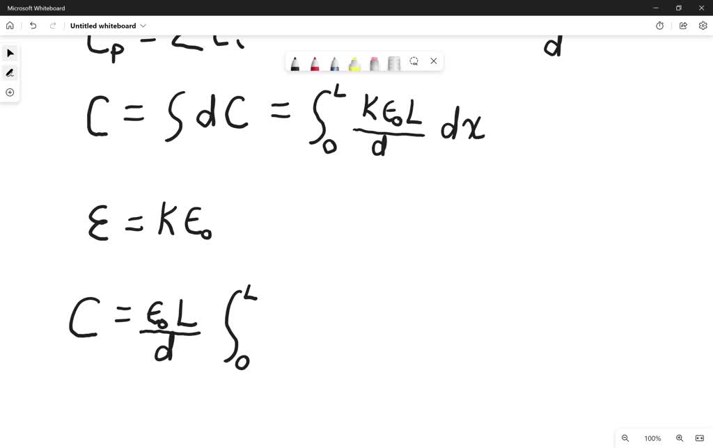 Solved Derivation Of Capacitance Of A Capacitor