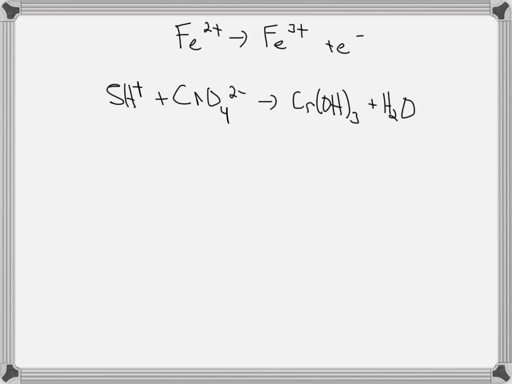 SOLVED: Balance a redox reaction in which ferrous ion; FeÂ²â º ; is ...