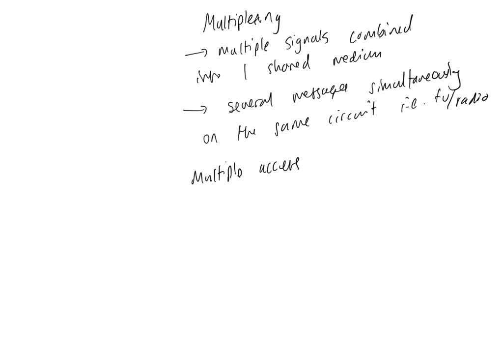 Solved 1 Multiplexing Technique 2 Two Categories Of Multiplexing 3 Difference Between Fdm And