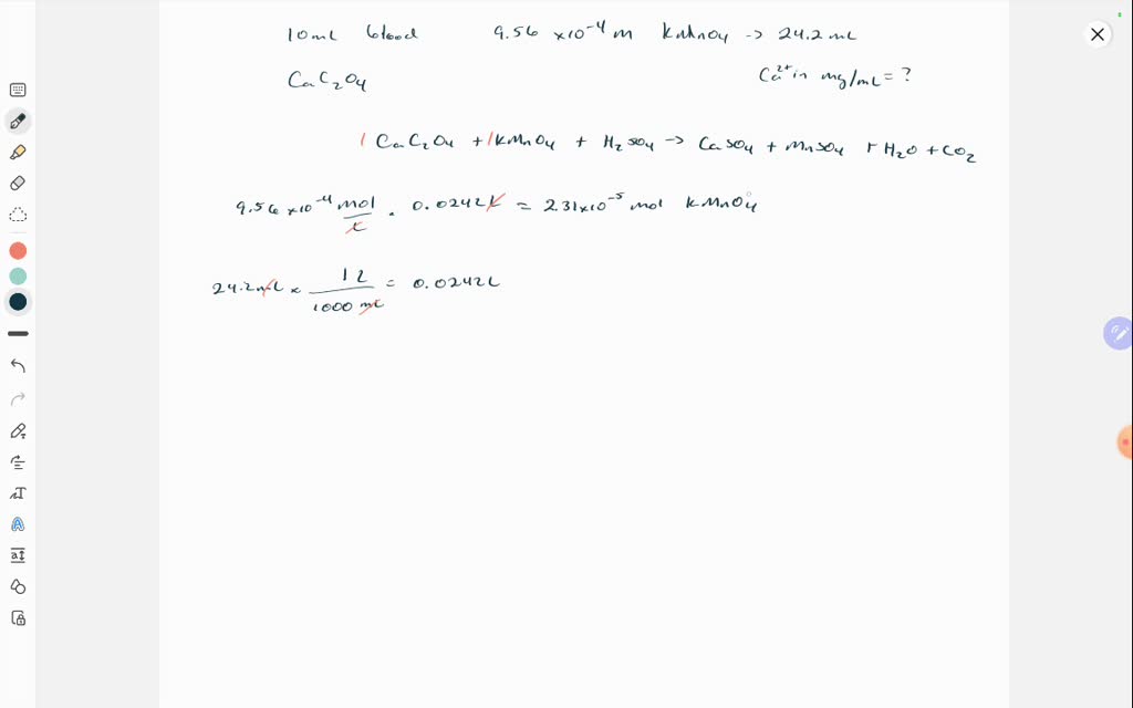 SOLVED: Calcium in a 5.00 mL urine sample was precipitated as calcium oxalate, Ca(C2O4).H2O. The ...