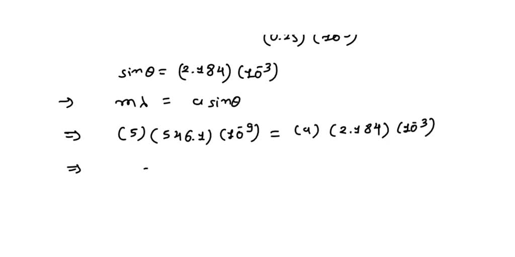 SOLVED: A double-slit diffraction pattern is formed using mercury green ...