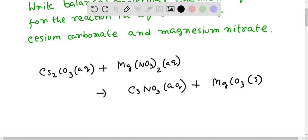 SOLVED: Write the balanced molecular chemical equation for the reaction ...