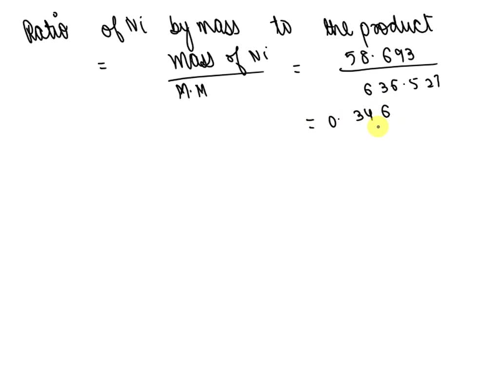 SOLVED: Sample containing nickel was treated with dimethylglyoxime (DMG ...