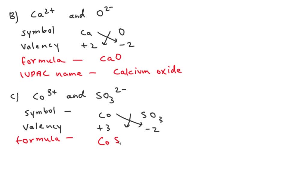 SOLVED: Texts: What is the formula for the compound formed by each of the following pairs of ...