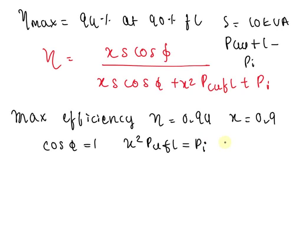 SOLVED: A 10-kVA, 500/250-V, single-phase transformer has its maximum ...