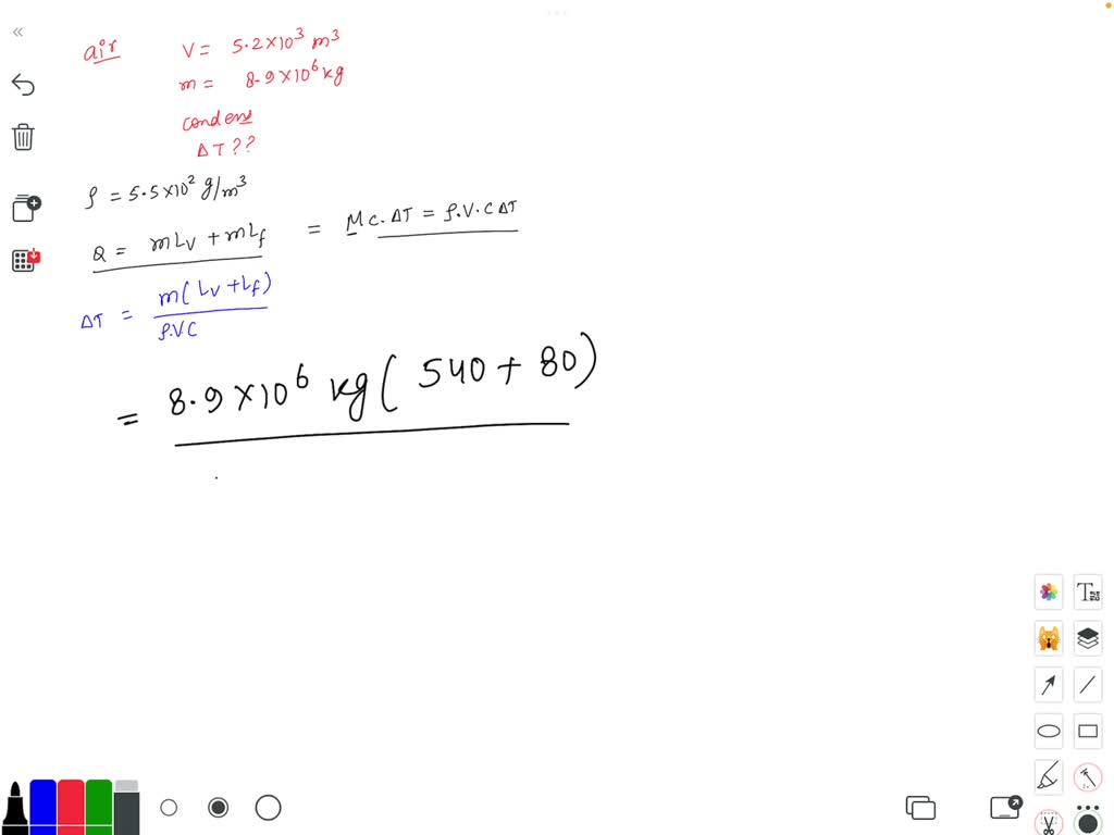 SOLVED: A parcel of air with a volume of 5.2 x 103 km3 that contains 8. ...