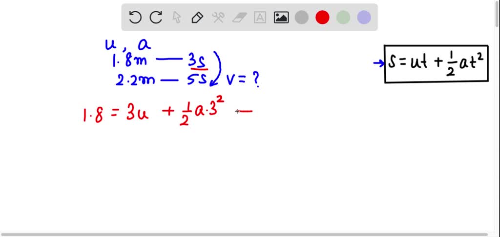 SOLVED: The body covers a distance of 1.8m in the first 3s and 2.2m in the next 5s, what will be ...
