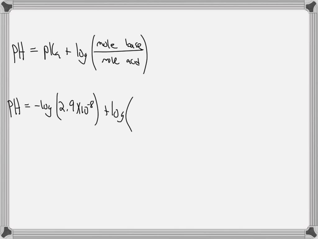 SOLVED: Calculate the pH of a solution formed by mixing 450.0 mL of 0.30 M HClO with 225.0 mL of ...