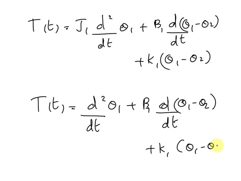 SOLVED: PROBLEM: Find the transfer function, Gs = 2s/Ts, for the rotational mechanical system ...