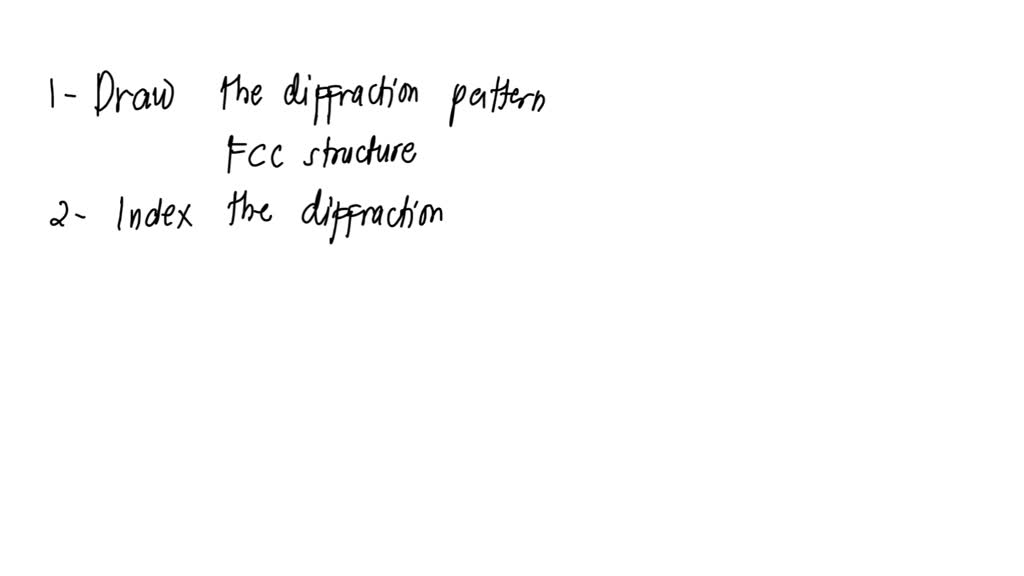 SOLVED: (40 points) Predict (draw) and index [001] diffraction pattern ...