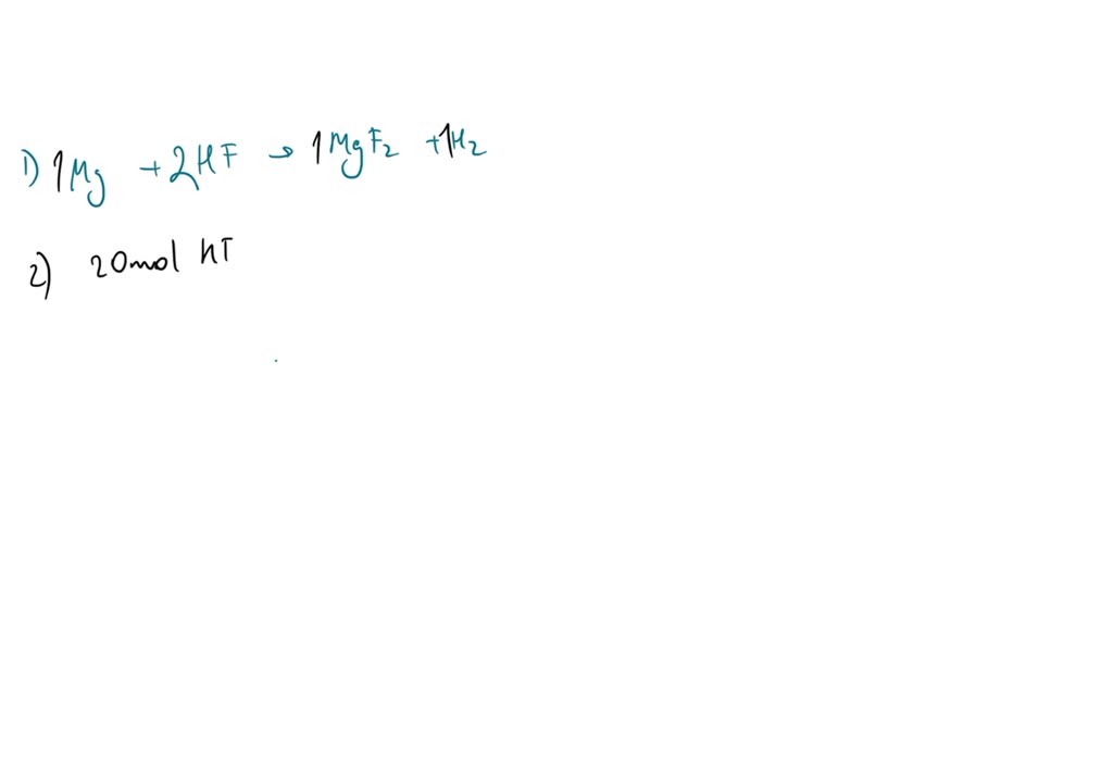 SOLVED: Balance the following equation and then find all possible mole ...