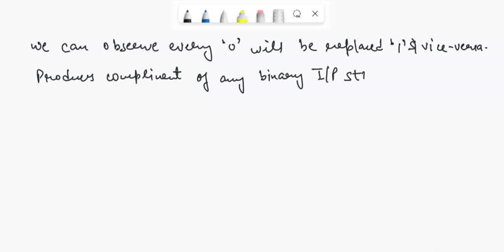 Solved Produces 1s Complement Of Any Binary Input String Construct A 4001