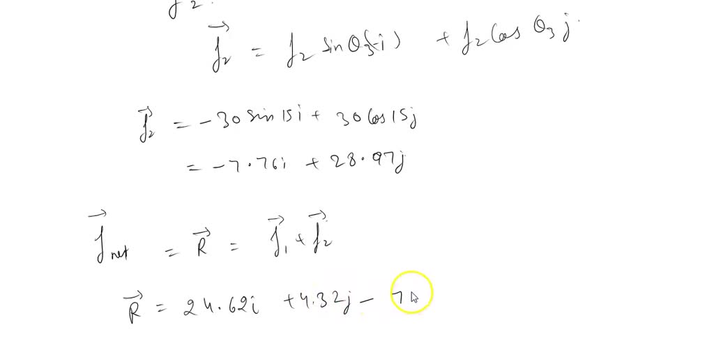 SOLVED: Two forces are applied at a point in a body as shown in the figure. Determine the ...