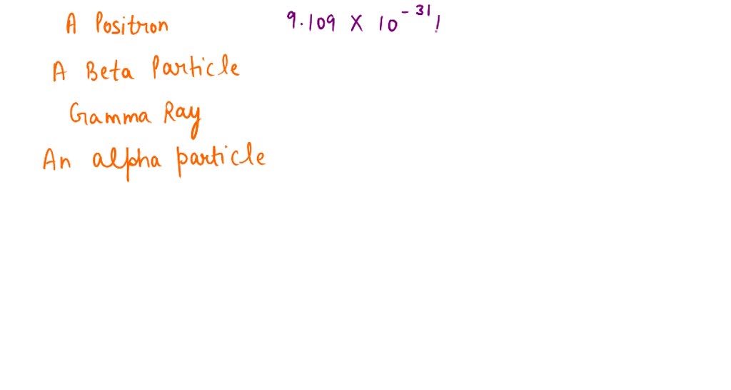 SOLVED: Alpha Particles Beta Particles Gamma Radiation Put these different types of radiation in ...