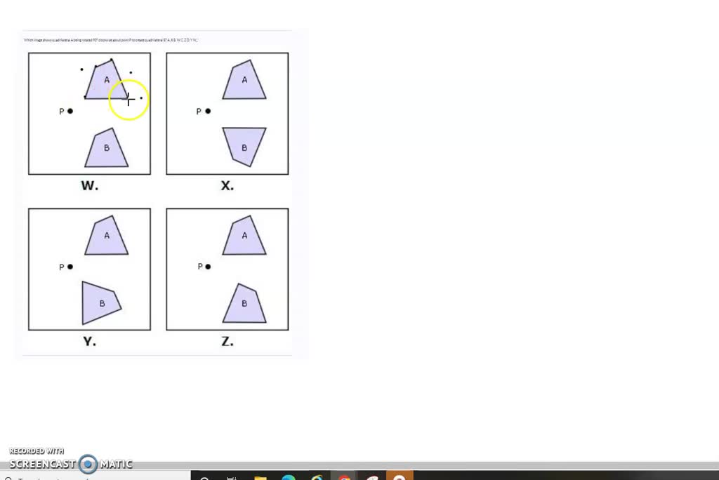 SOLVED: PLEASE HELP! // 99 points // look at the picture below What is the polygon being rotated ...