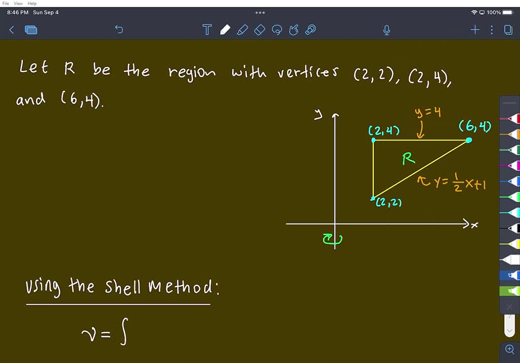 SOLVED: 'Find the volume of the solid generated by revolving the region ...