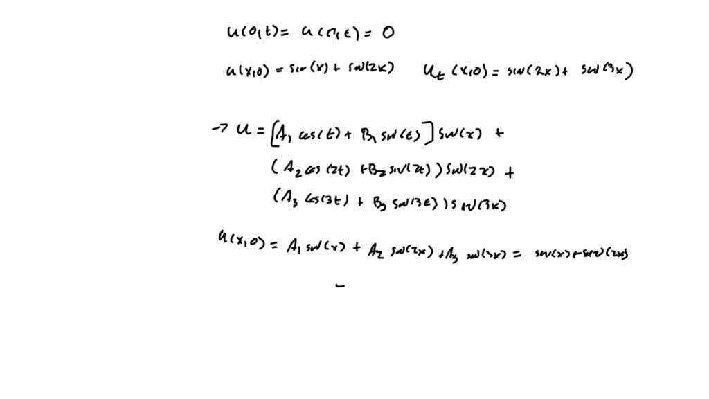 SOLVED: Q. (a) Consider the equation ut + cux = -Î»u, Î» > 0, with a given initial profile u(x,0 ...
