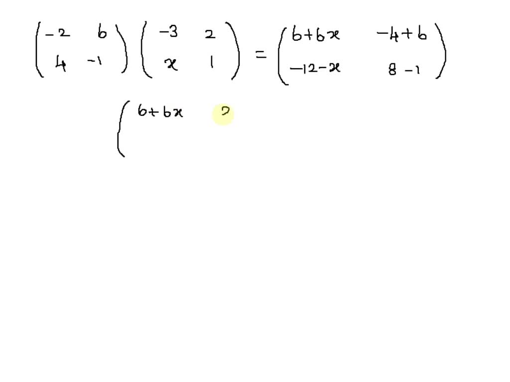 SOLVED: Consider the matrix equation below; where Iz is the 2 X 2 ...