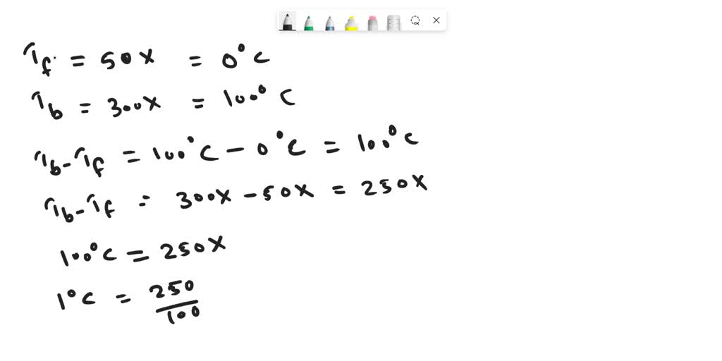 SOLVED: A new temperature scale is designed with freezing of water at ...