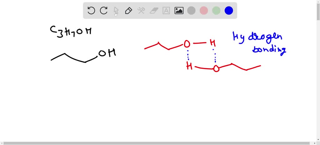 SOLVED: What types of intermolecular bonding are present in propanol ...