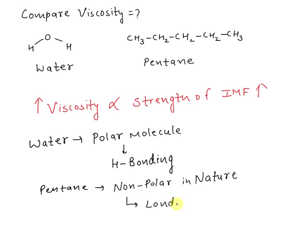Solved 2 Methylhexane Shown Below Has A Higher Viscosity Than Water