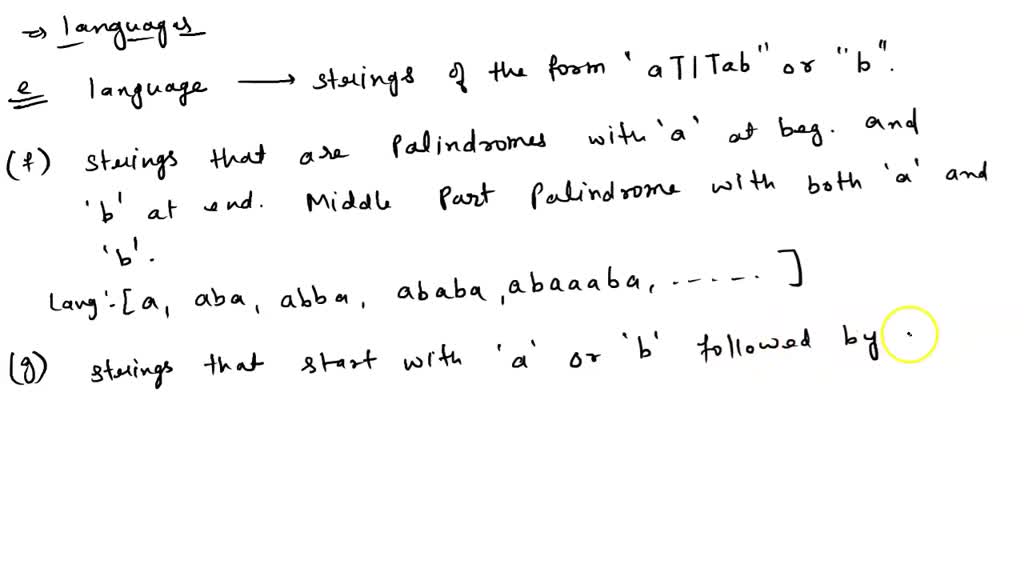 SOLVED: Theory of Computation: 4.1. In each case below, say what language (a subset of a, b*) is ...