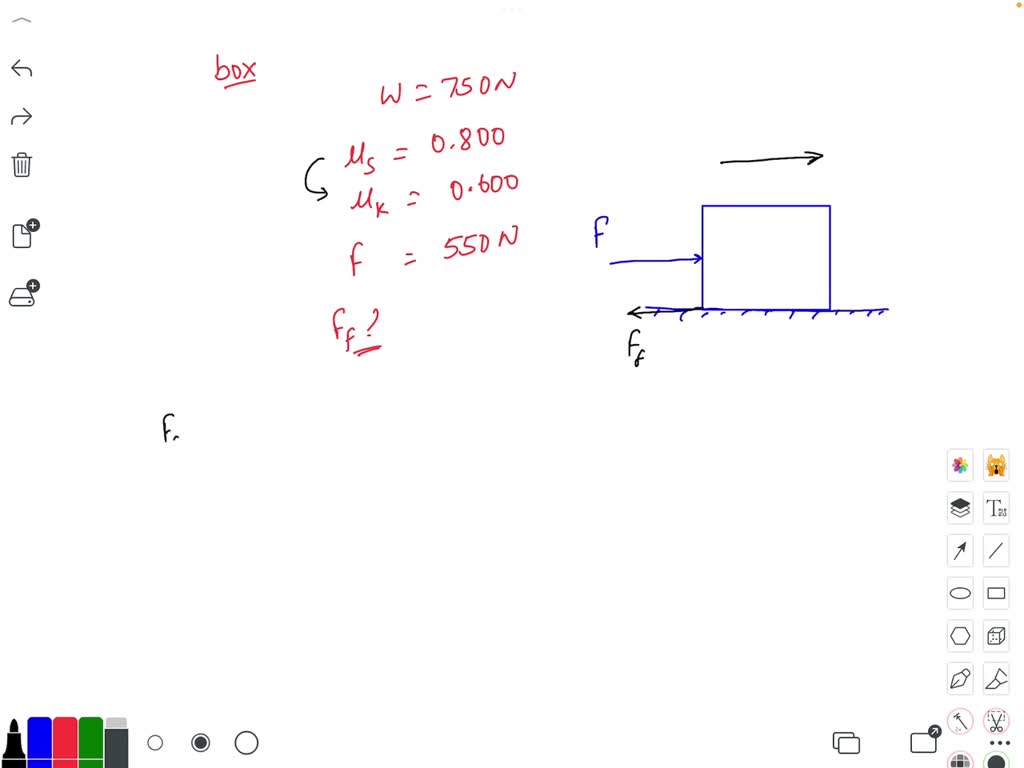 A 750 N box rests on the floor. The coefficient of static friction between the box and the floor ...
