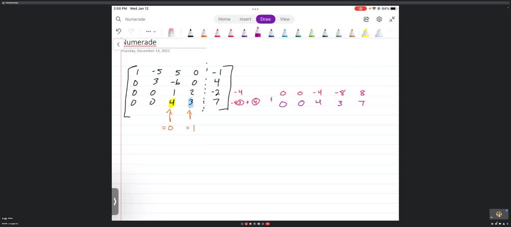 SOLVED: 'Find the elementary row operation that transforms the first ...
