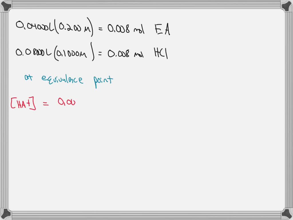 SOLVED: The base ionization constant for ethylamine, C2H5NH2, in ...