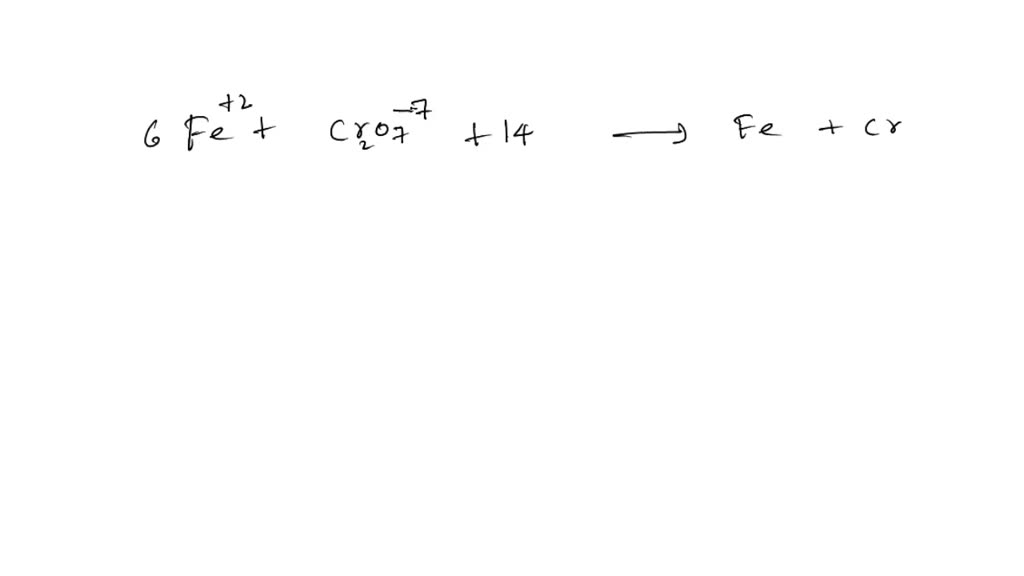 SOLVED: Given the following unbalanced redox reaction in acidic media ...