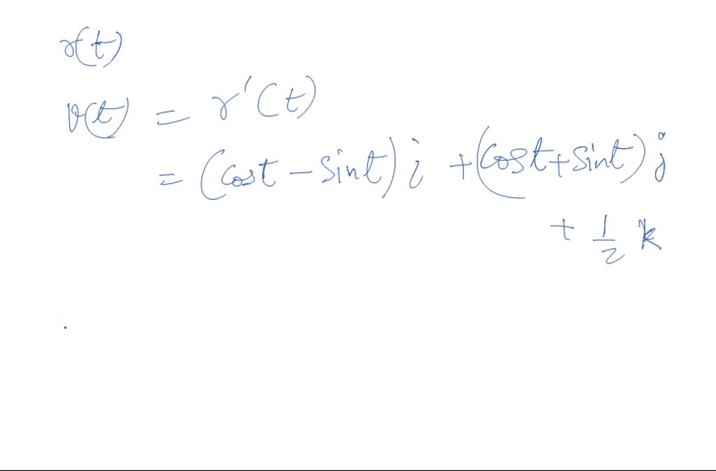 SOLVED:11. The position vector of a moving particle is r(t) = (sint + cost)i + (sin t COS t)j ...