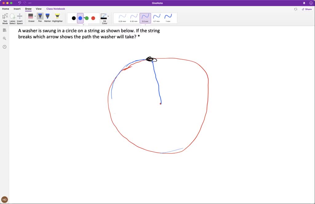 SOLVED: A washer is swung in a circle on a string as shown below. If ...