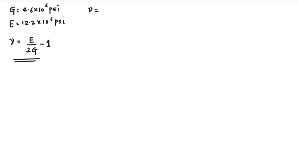 SOLVED: A torsion test shows that the shear modulus of an aluminum ...