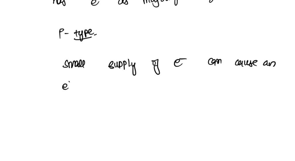 Solved Draw The Energy Band Diagram Of N Type And P Type Semiconductor At Temperature T 0k