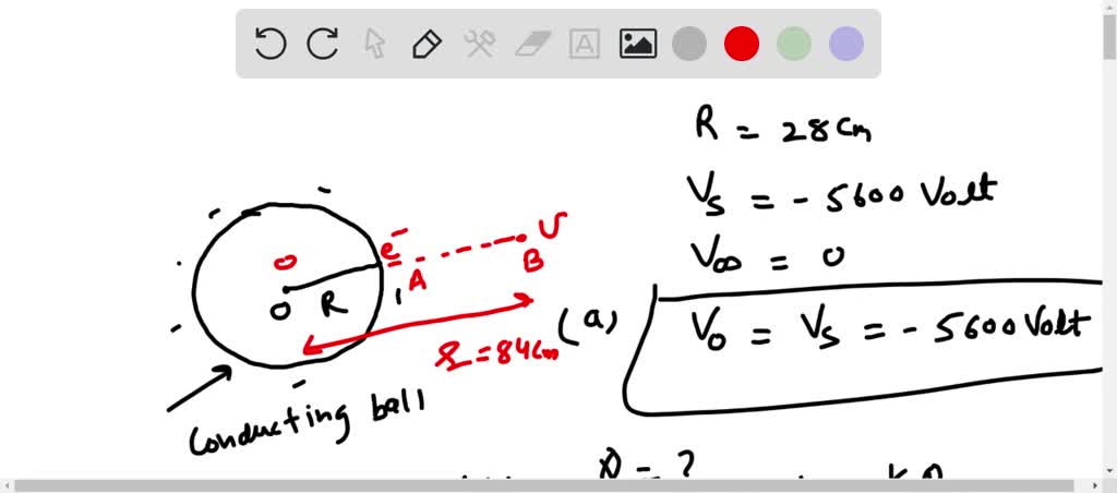 SOLVED: A spherical conducting ball of radius 28 cm is charged so that ...