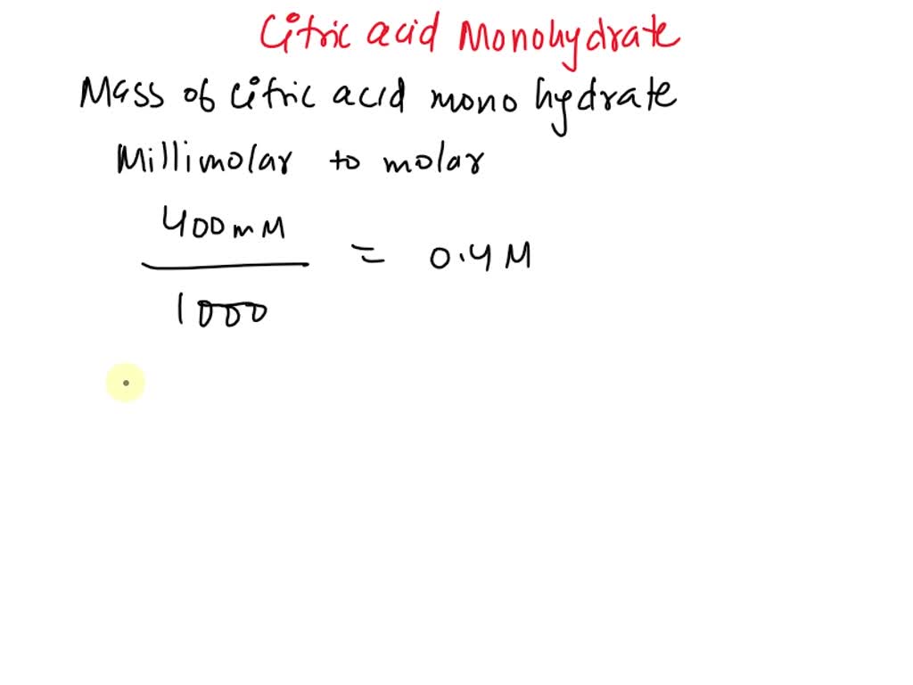 SOLVED: You are required to prepare a 400 mM solution of sodium ...