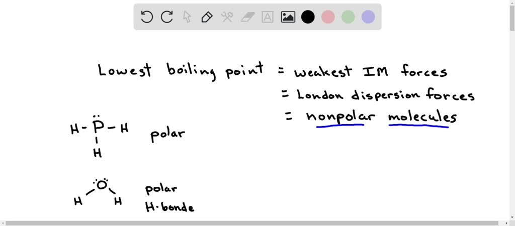 SOLVED: In the following series of substances, has the lowest boiling ...
