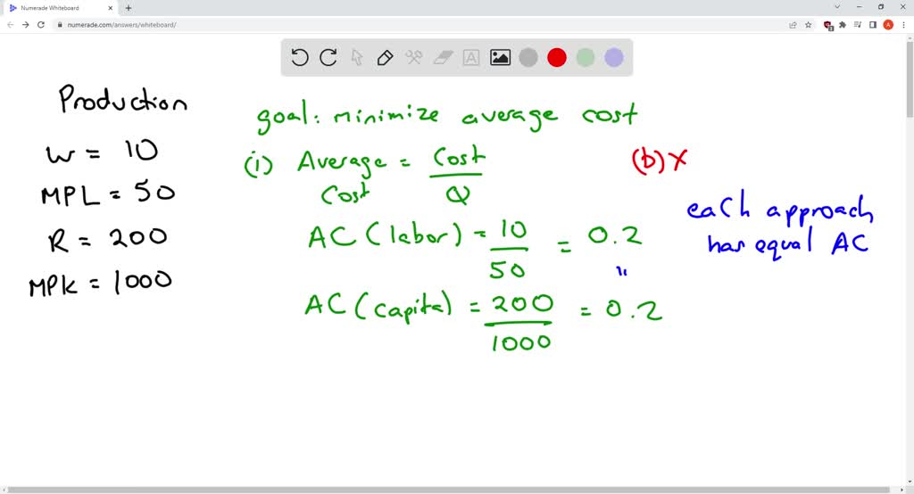 SOLVED: Assume that at your level of production, the value of marginal ...