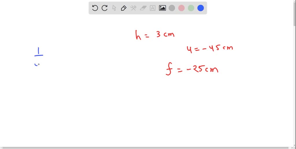 SOLVED: A 3.0 cm tall object is 45 cm in front of a converging mirror ...