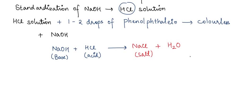 SOLVED: 1. Why should the titration end point for the standardization ...