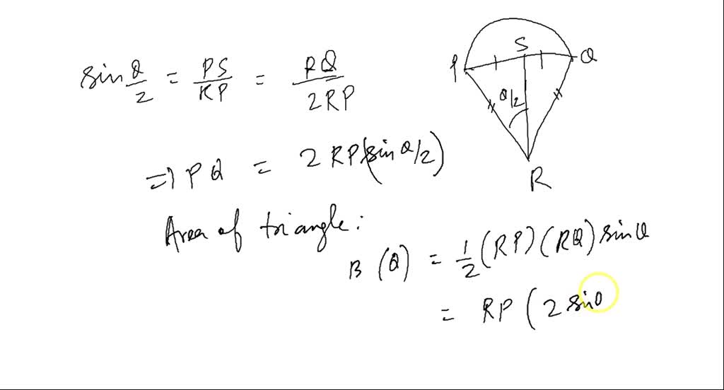 SOLVED: 'point) A semicircle with diameter PQ sits on an isosceles triangle PQR to form region ...