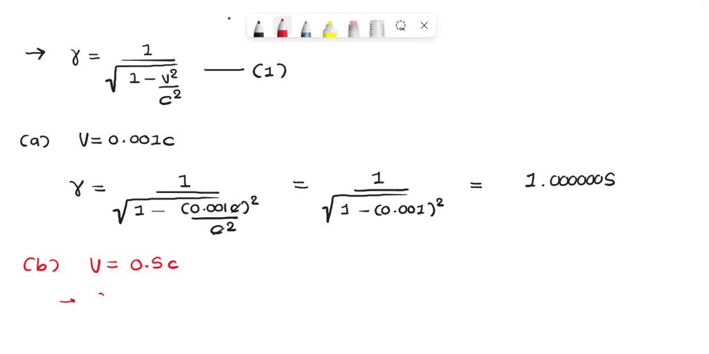 SOLVED: 14. The Lorentz factor, Î³ = 1/âˆš(1 - v^2/c^2), is one of the ...