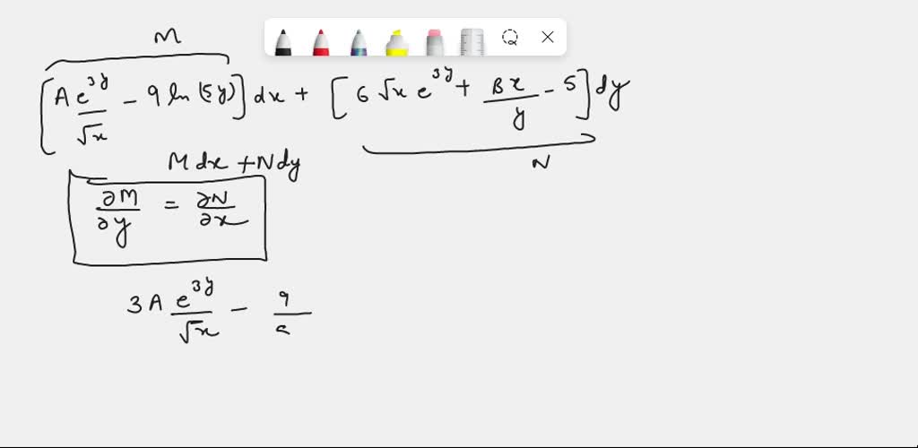 SOLVED: The values of A and B which make the differential equation +5ln ...