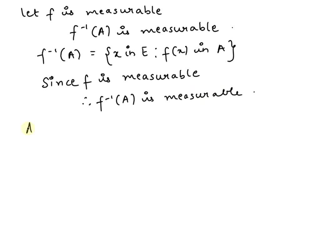 Solved 7 Let The Function F Be Defined On A Measurable Set E Show