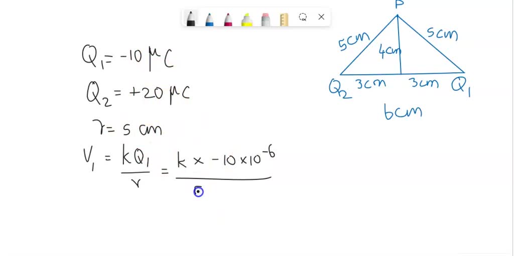 SOLVED: two charges + 20micro coulomb and - 10 micro coulomb are 6cm ...