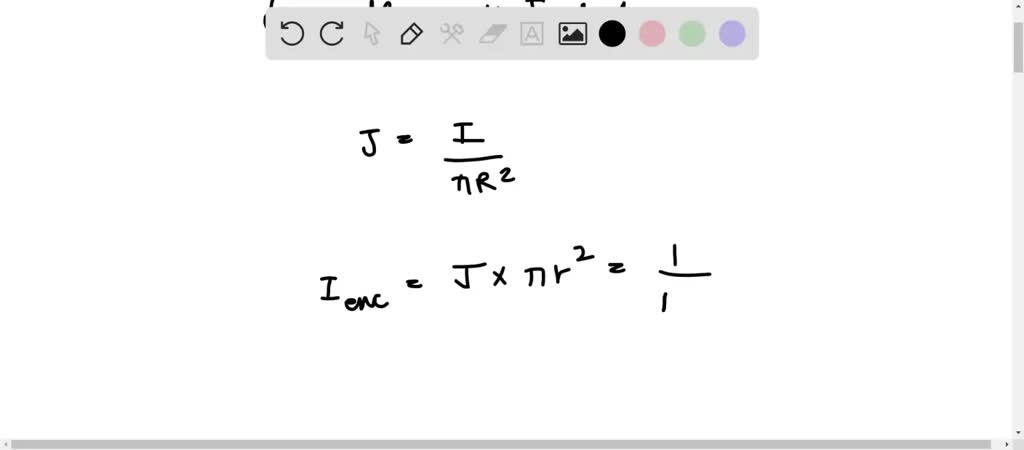 SOLVED: An =6.0A current flows uniformly through straight wire with ...