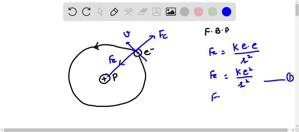 Solved The Diagram Shows A Hydrogen Atom Electron Orbiting A Proton
