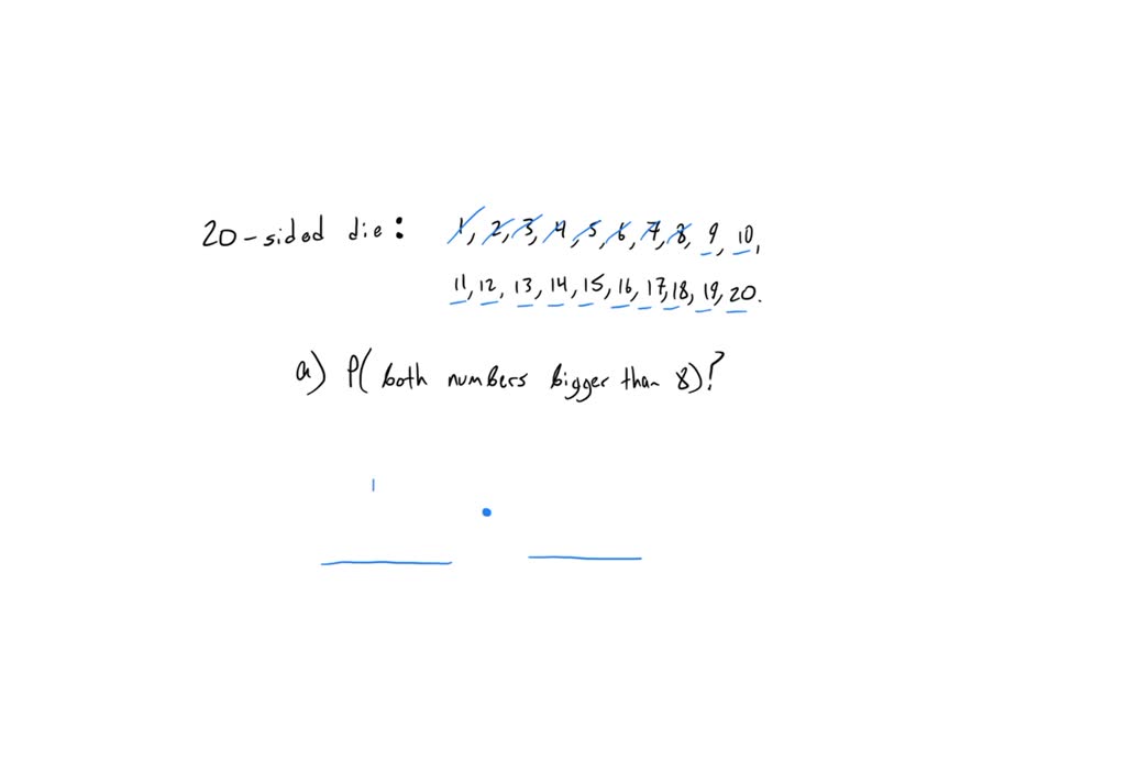 SOLVED: 2. If we roll a 20-sided die twice, find the following ...